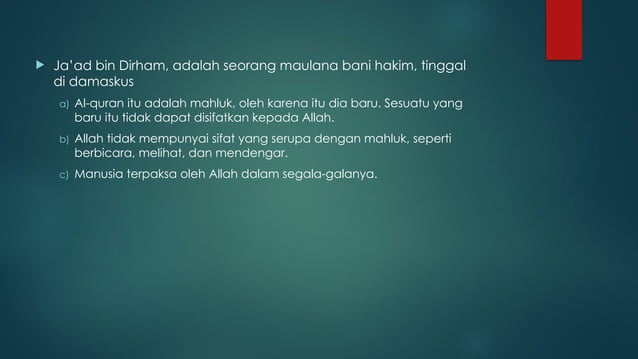 aliran jabariyah dan qadariyah.ppqqqqqqtx | PPTX