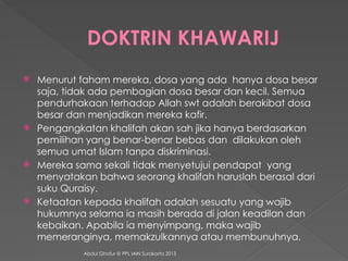 sejarah dan pengetahuan tentang ALIRAN KHAWARIJ.pptx