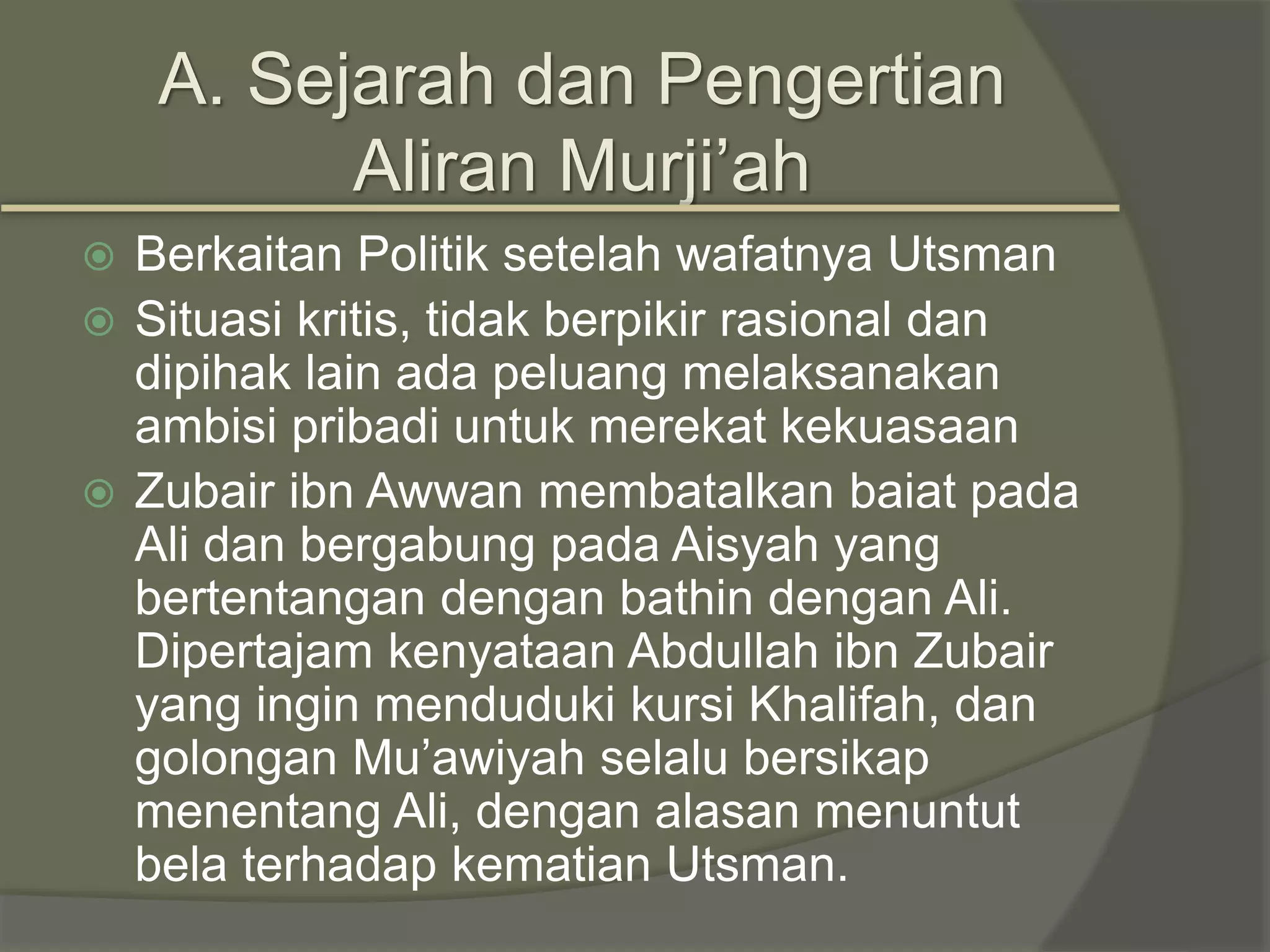 Aliran murjiah | PPTX