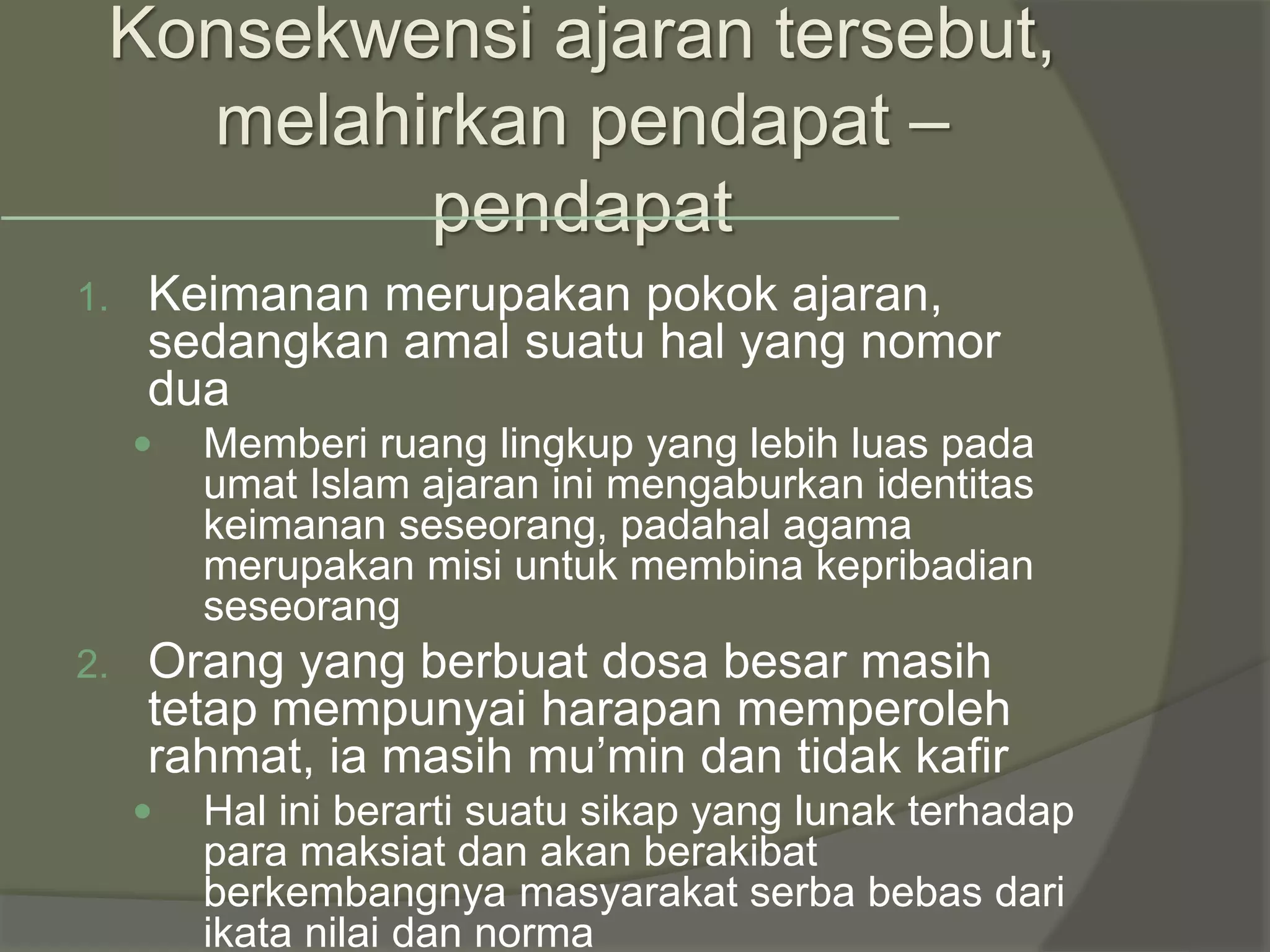 Aliran murjiah | PPTX