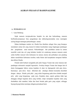 Aliran rasionalisme revi | PDF
