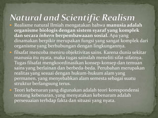 Aliran realisme dalam filsafat pendidikan | PPTX