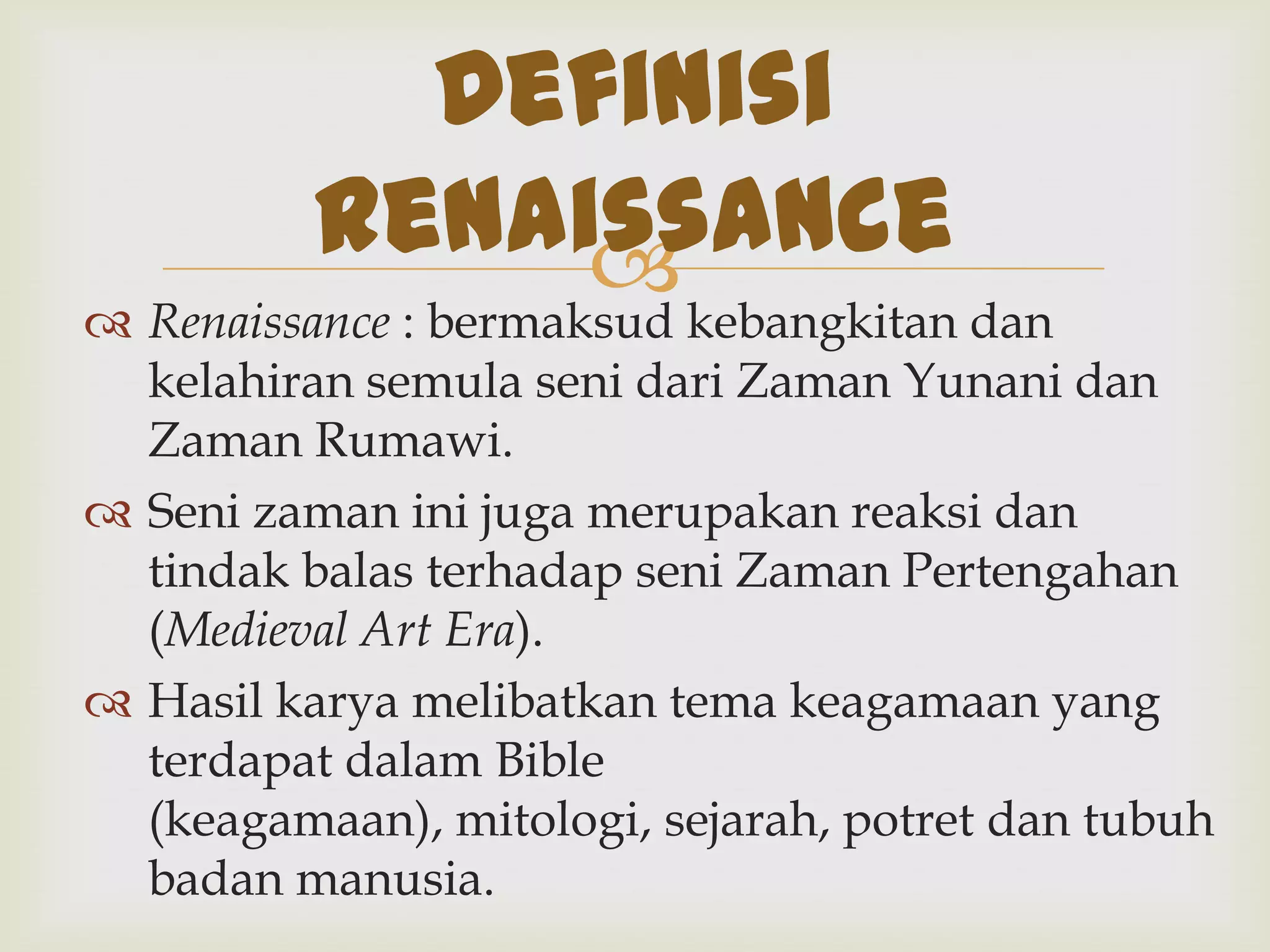 Aliran seni renaissance | PPTX