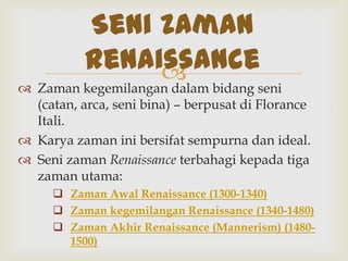 Aliran seni renaissance | PPTX