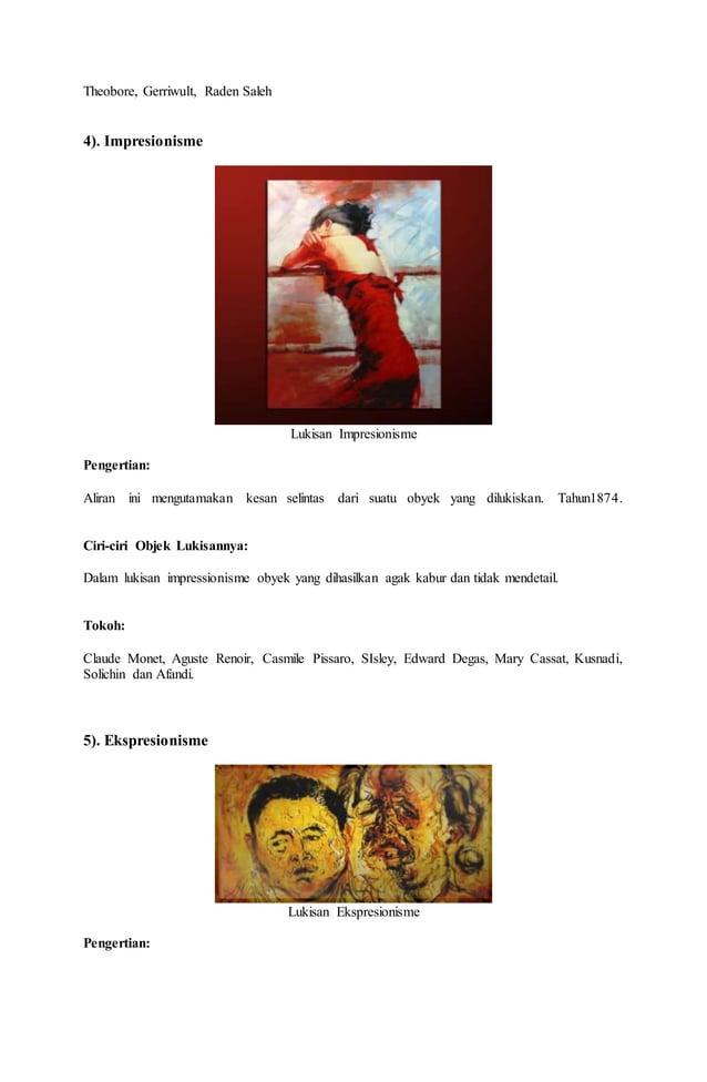 Aliran seni rupa | DOCX