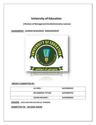 Assignment on HR practices of organization | PDF