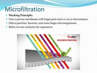 Membrane Separation Process (Water Treatment) | PPTX