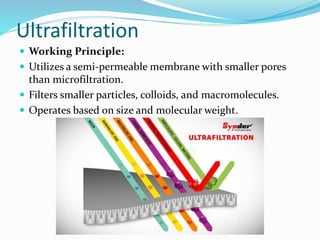 Membrane Separation Process (Water Treatment) | PPTX