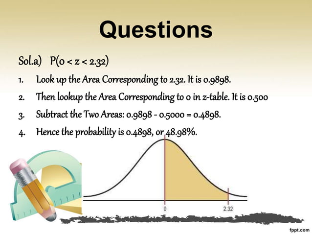 Normal Probabilty Distribution and its Problems | PPT