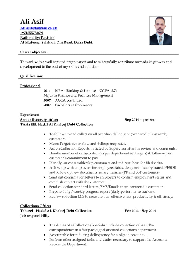 Ali Collection resume | PDF
