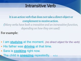 Kinds of Verb | PPTX