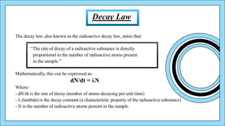 Actinides position, halflife and decay law | PDF