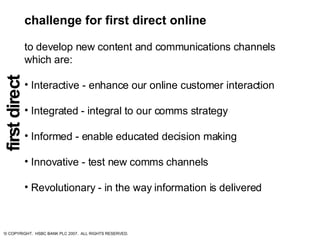 Alison Leonard First Direct | PPT