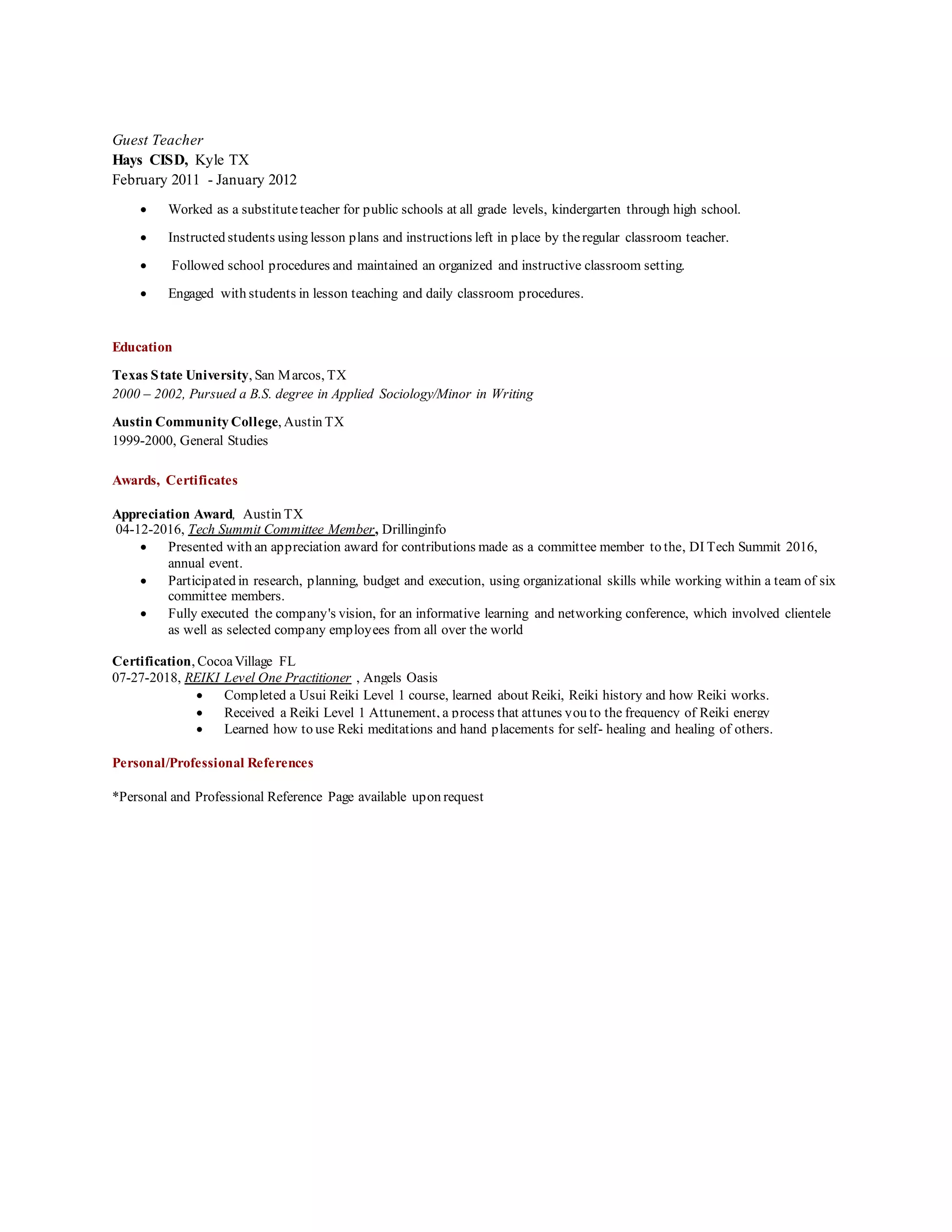 Alison green resume 2019 | DOCX