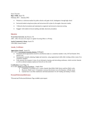 Alison green resume 2019 | DOCX