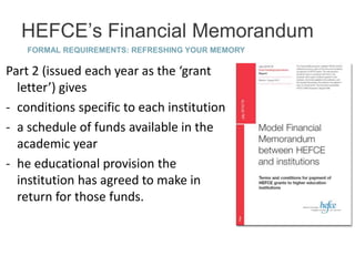 “HEFCE as the Regulator – when money isn’t the controlling factor ...