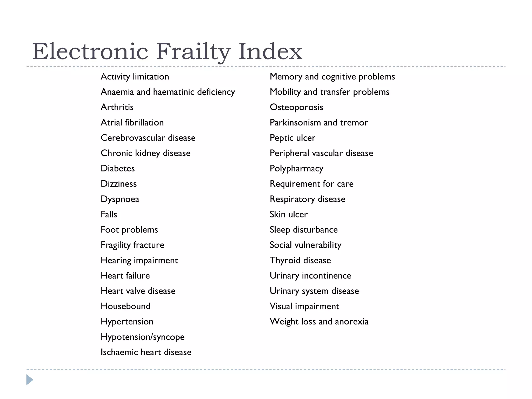 Alison Lam Defining and measuring frailty | PPT