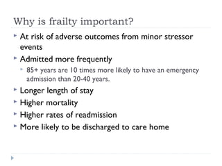 Alison Lam Defining and measuring frailty | PPT