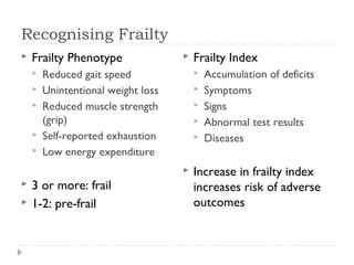 Alison Lam Defining and measuring frailty | PPT