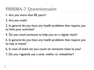 Alison Lam Defining and measuring frailty | PPT