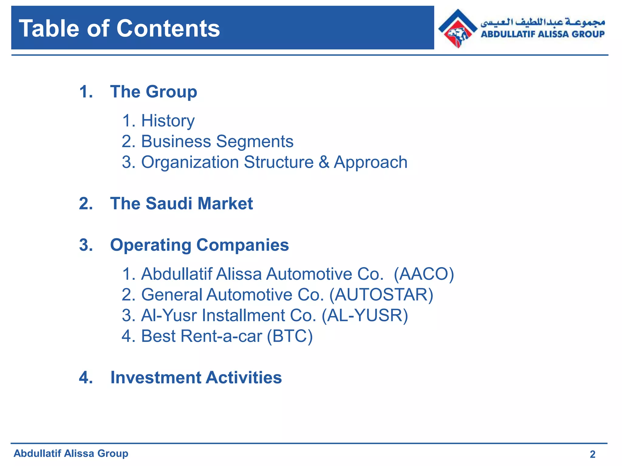 Alissa group profile | PPTX