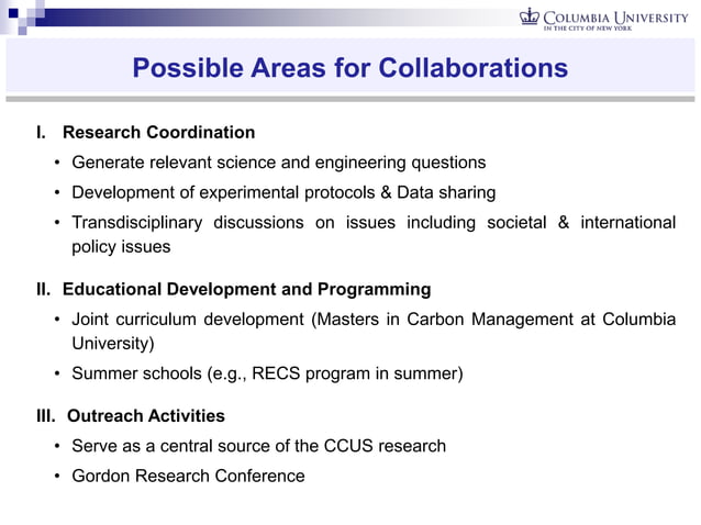 RCN-CCUS Research Coordination Network - CCUS - presentation given by Alissa Park at the UKCCSRC ...