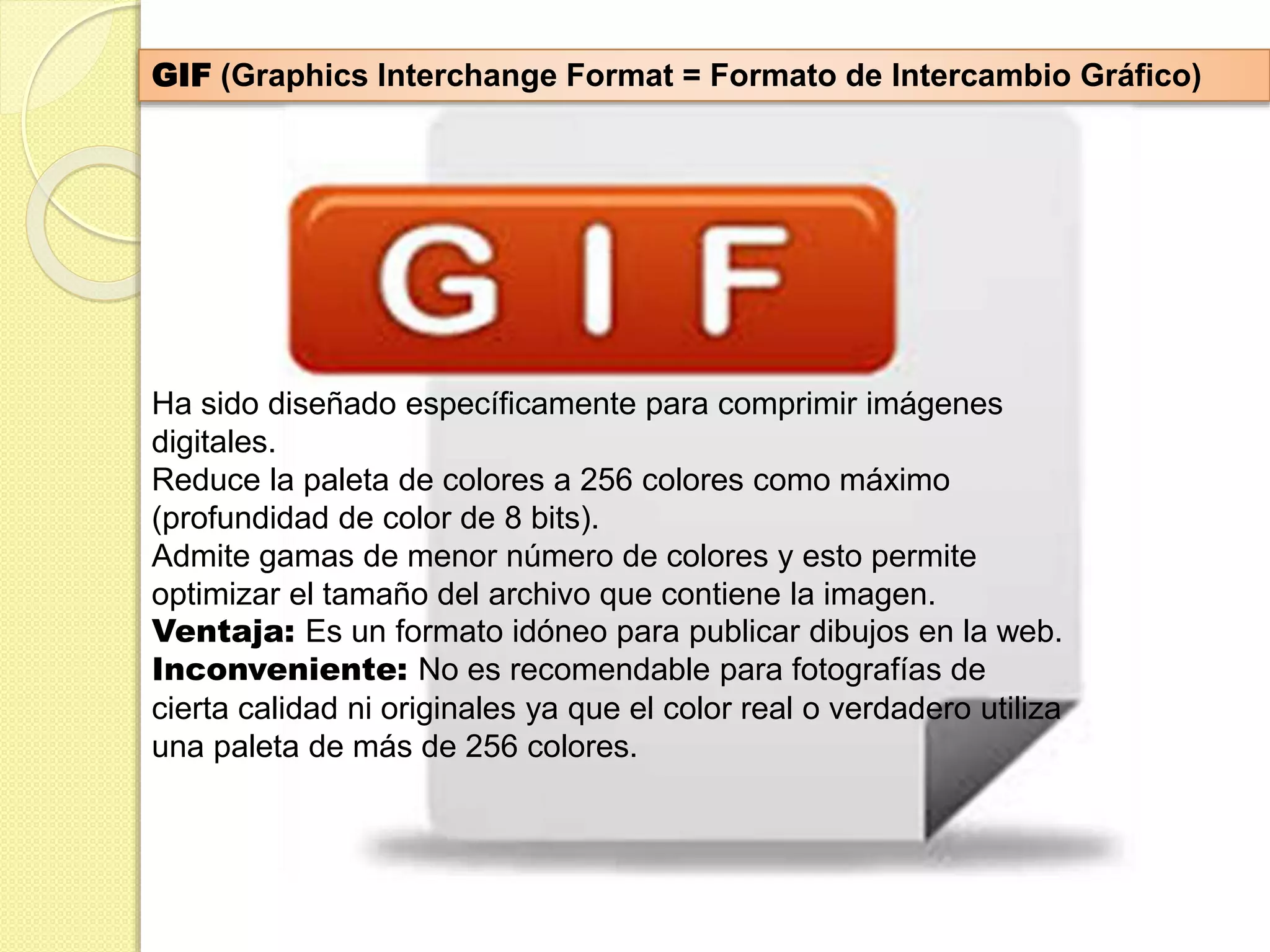 FORMATOS MAS COMUNES PARA IMAGEN | PPT
