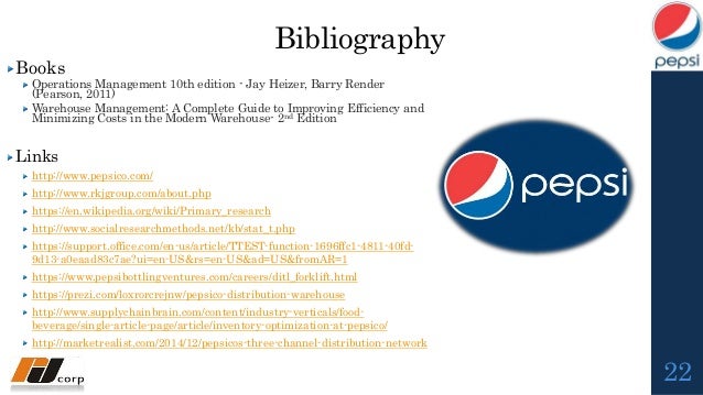 Pepsi Inventory Management, Distribution Channels and Warehousing