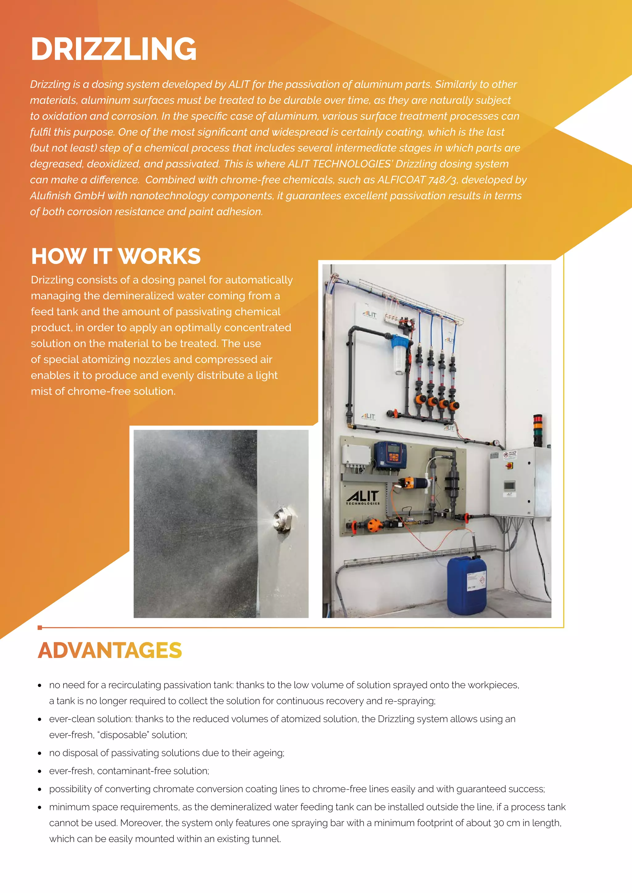 Drizzling: Dosing system for the passivation of aluminium parts | PDF