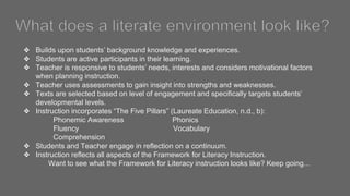 Creating A Literate Environment | PPT