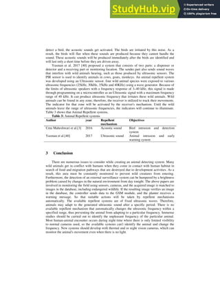 A Literature Research Review On Animal Intrusion Detection And ...