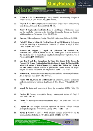 A Literature Review Of Role Of Obesity In Adult Health With Reference ...