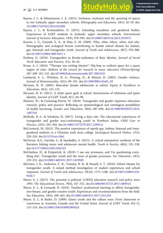 A Literature Review Of The Secondary School Experiences Of Trans Youth ...