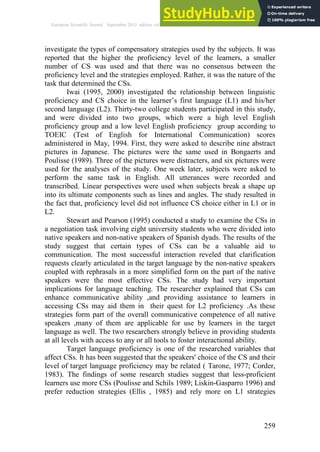 A LITERATURE REVIEW ON COMMUNICATION STRATEGIES IN LANGUAGE LEARNING | PDF