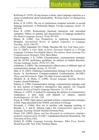 A LITERATURE REVIEW ON COMMUNICATION STRATEGIES IN LANGUAGE LEARNING | PDF