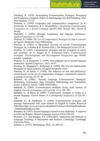 A LITERATURE REVIEW ON COMMUNICATION STRATEGIES IN LANGUAGE LEARNING | PDF