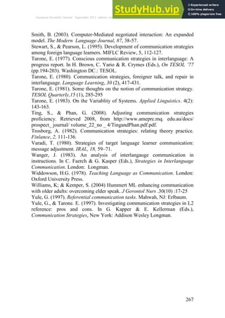 A LITERATURE REVIEW ON COMMUNICATION STRATEGIES IN LANGUAGE LEARNING | PDF