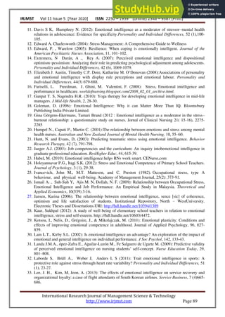A Literature Review On Emotional Competency And Perceived Stress | PDF
