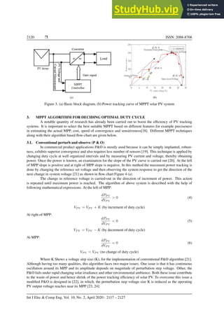 A Literature Review On Industrially Accepted MPPT Techniques For Solar PV System | PDF
