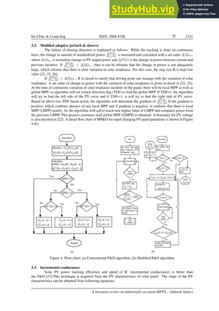 A Literature Review On Industrially Accepted MPPT Techniques For Solar PV System | PDF
