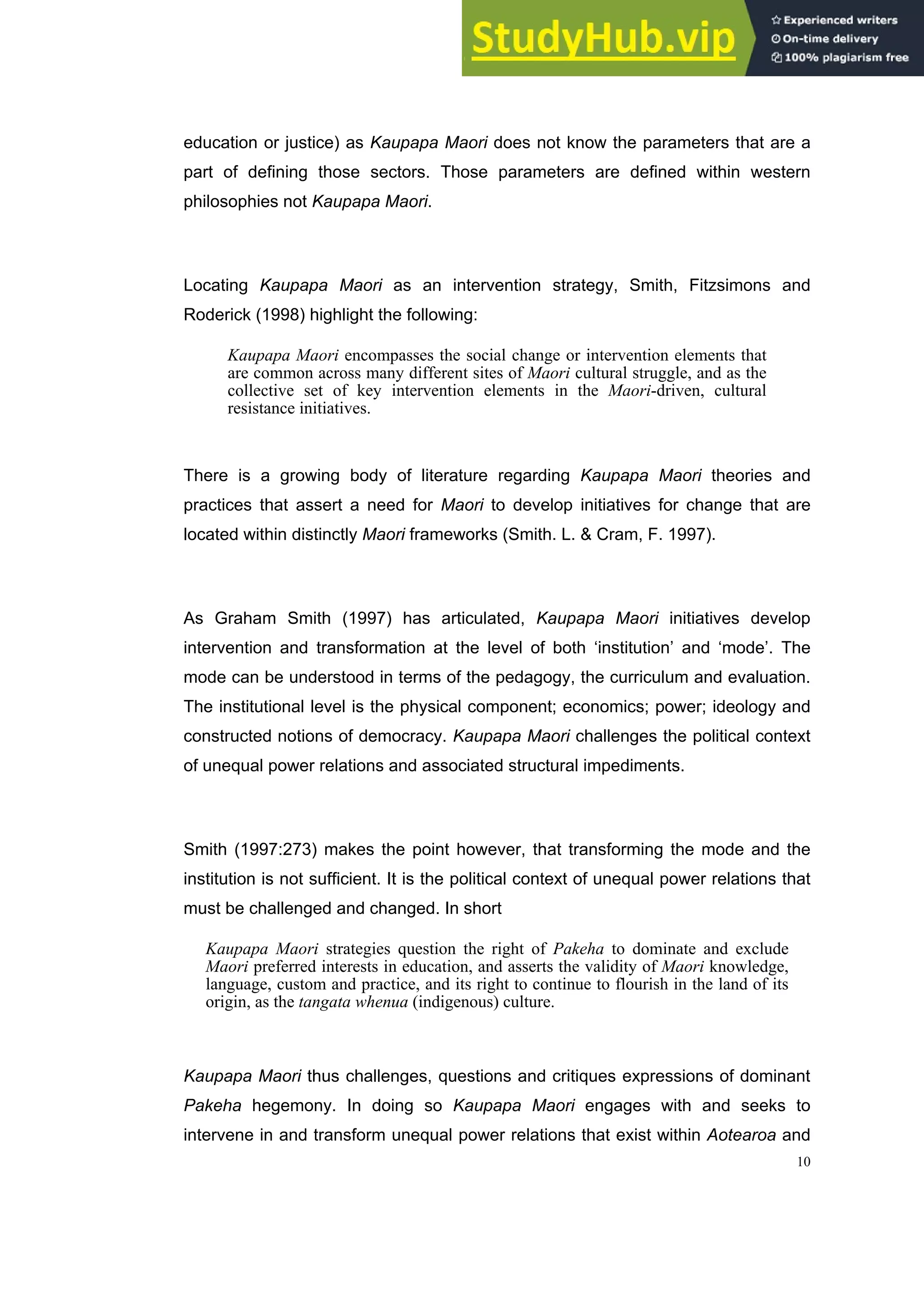 A LITERATURE REVIEW ON KAUPAPA MAORI AND MAORI EDUCATION PEDAGOGY | PDF | Education