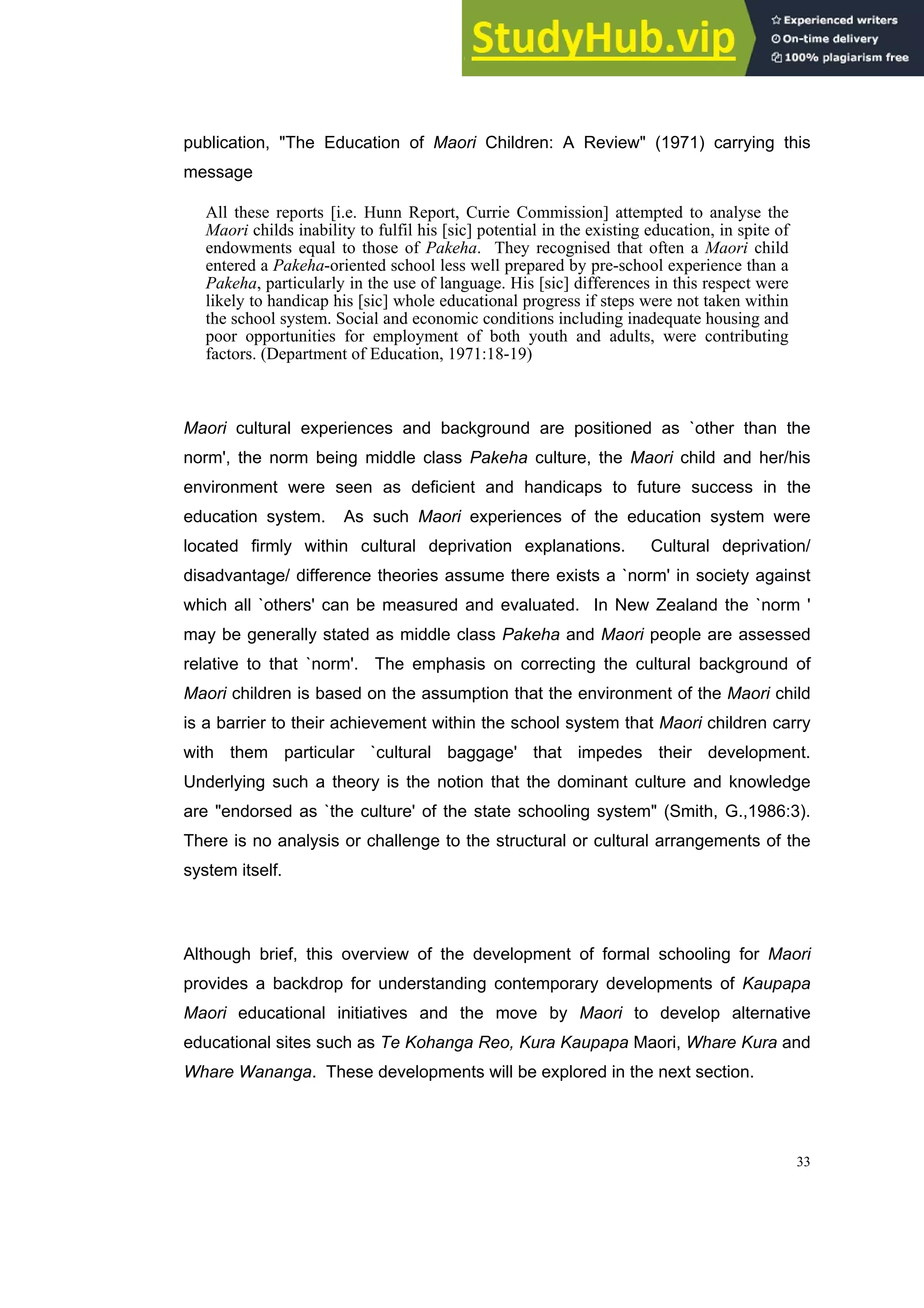 A LITERATURE REVIEW ON KAUPAPA MAORI AND MAORI EDUCATION PEDAGOGY | PDF ...