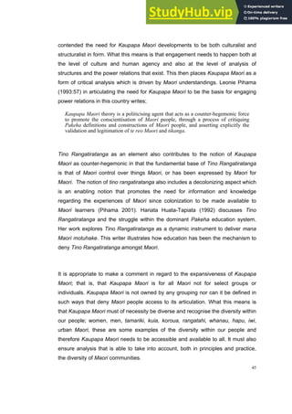 A LITERATURE REVIEW ON KAUPAPA MAORI AND MAORI EDUCATION PEDAGOGY | PDF