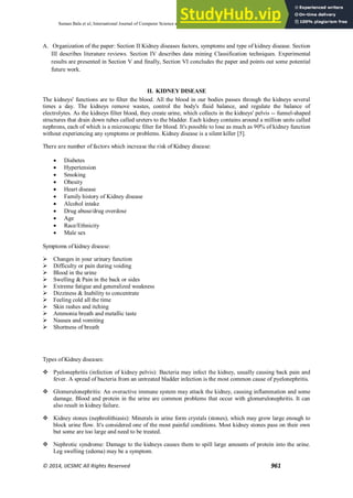 A Literature Review On Kidney Disease Prediction Using Data Mining Classification Technique | PDF