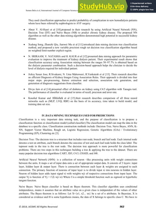 A Literature Review On Kidney Disease Prediction Using Data Mining Classification Technique | PDF