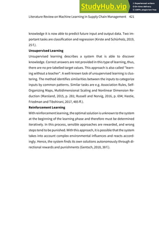 A Literature Review On Machine Learning In Supply Chain Management | PDF