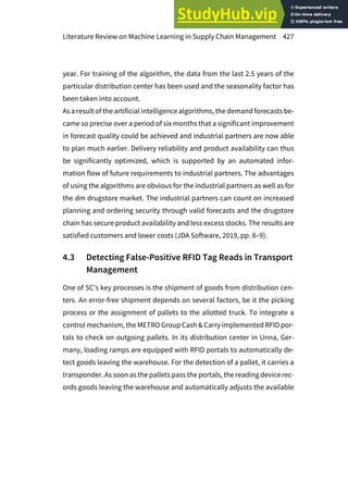 A Literature Review On Machine Learning In Supply Chain Management | PDF