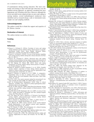 A Literature Review On Stress And Coping Strategies In Nursing Students | PDF