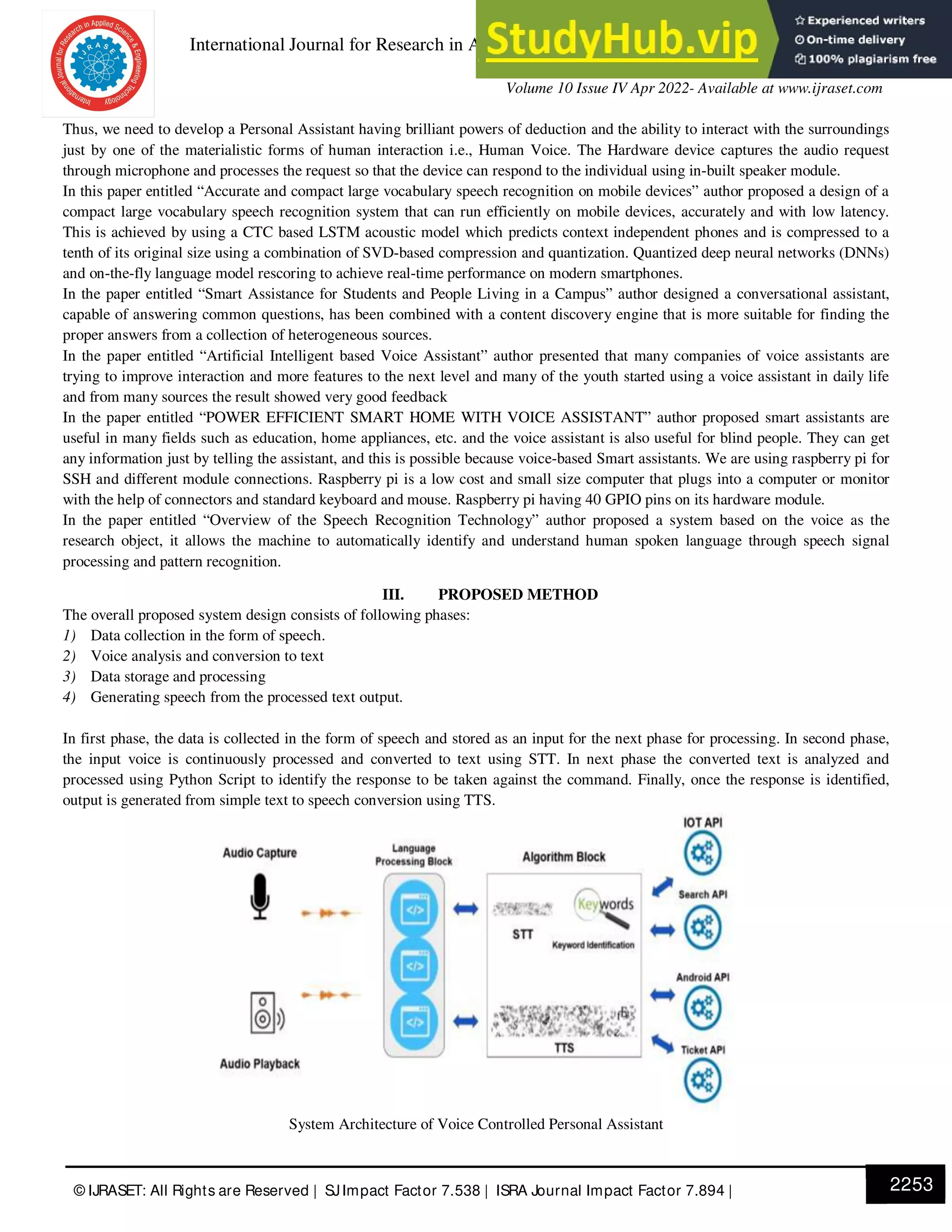 A Literature Survey On Voice Assistance | PDF | Programming Languages | Computing