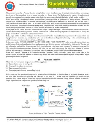 A Literature Survey On Voice Assistance | PDF